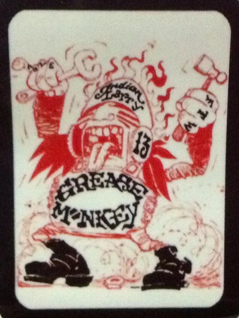 2-PACK INDIAN LARRY HARLEY DAVIDSON MOTORCYCLE CHOPPER HOT ROD STICKERS ...