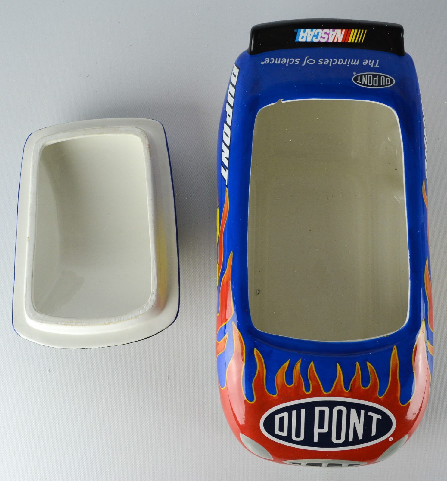 NASCAR Cookie Jar Dupont #24 JEFF GORDON Race Car Red Blue Jar Storage ...