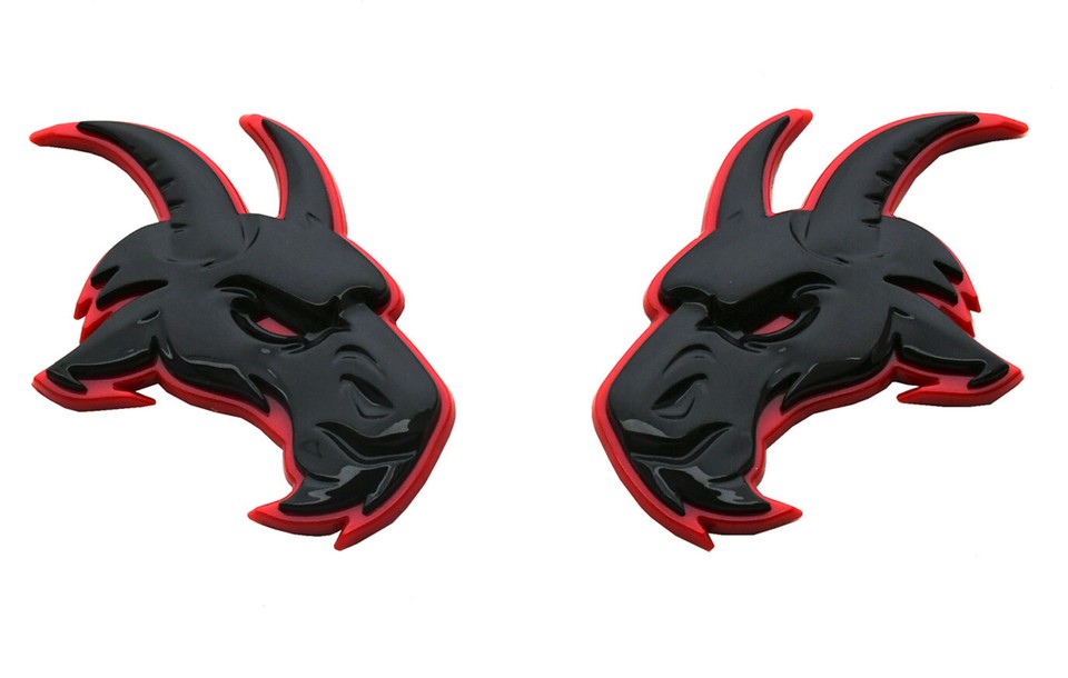 2x Redline Custom Head Emblem for Ram 1500 2500 3500 Fender badge ...