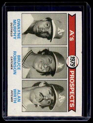1979 TOPPS A'S PROSPECTS - DWAYNE MURPHY/BRUCE ROBINSON/ALAN WIRTH RC ...