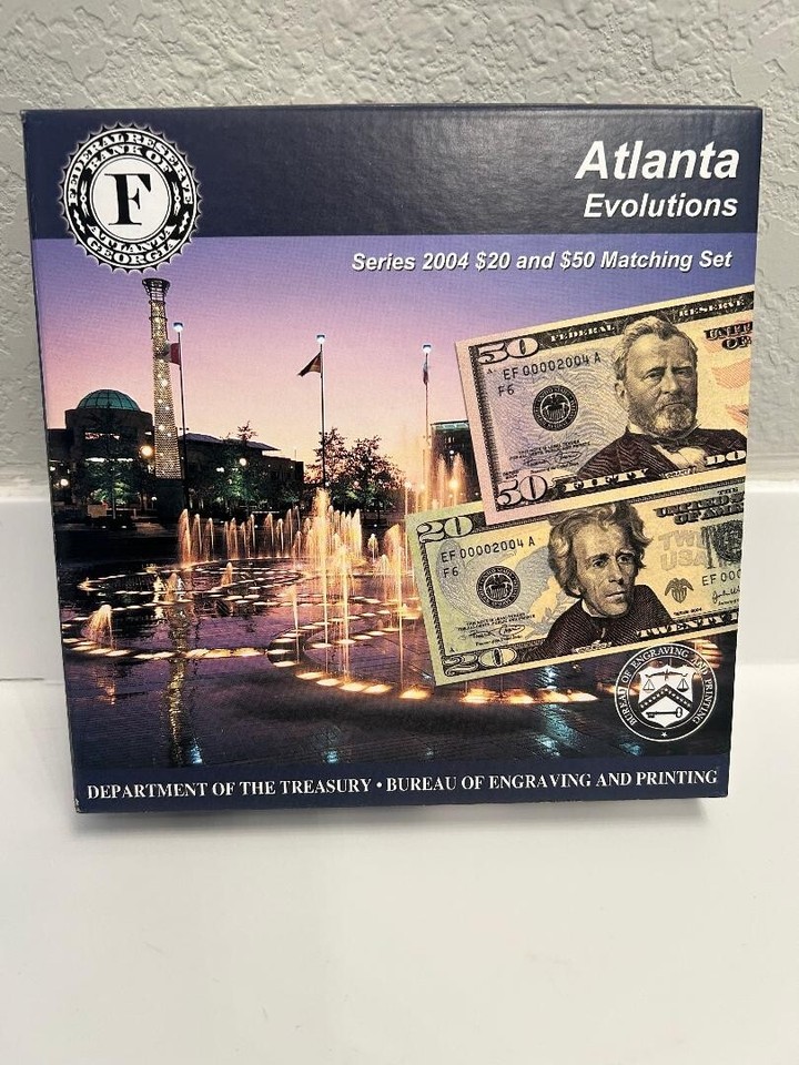 Series 2004 ATLANTA Evolutions $20 & $50 FRN Matching Set s/n ...