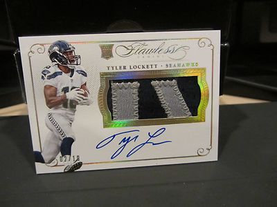 Panini Flawless Gold Rookie Autograph Jersey Seahawks Tyler Lockett 02/ ...