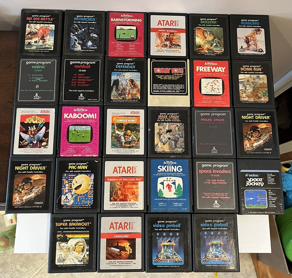 Lot of 28 Vintage Atari 2600 VCS Game Cartridges | eBay