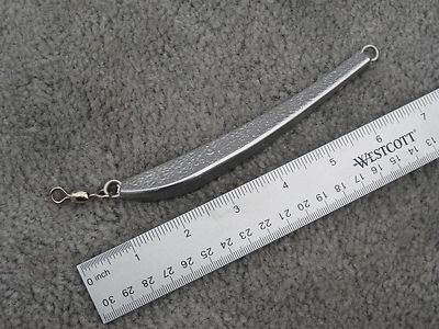 saltwater fishing jig 8oz Hammered Norway Viking lure raw rosco swivel ...