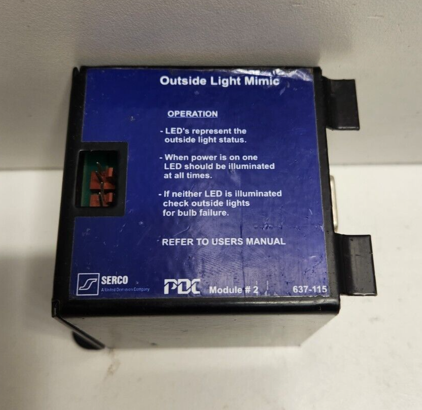 GUARANTEED! SERCO MODULE #2 OUTSIDE LIGHT MIMIC 637-115 | eBay