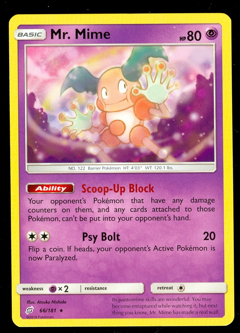 Pokemon MR. MIME 66/181 - Team Up - RARE - MINT | eBay