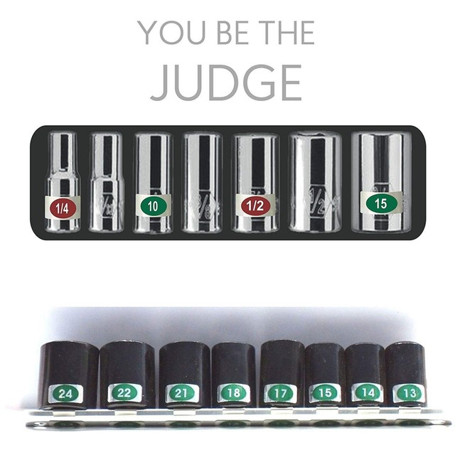 Chrome Socket Labels - Tough Chrome Foil Decals for Sockets and Tool ...