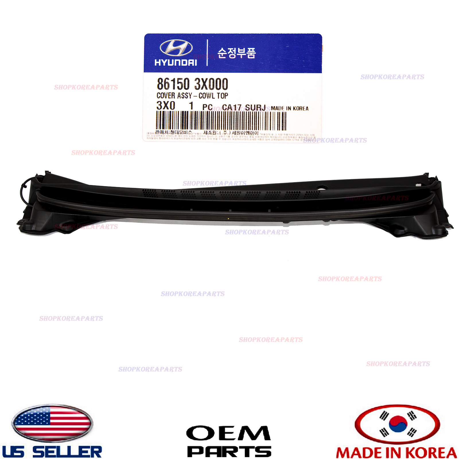 Genuine Cowl Top Panel Vent Windshield Wiper Motor Cover OEM ELANTRA ...