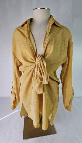 Piper & Scoot Hem & Thread The Keating Tie Front Cover-Up in Mustard ...