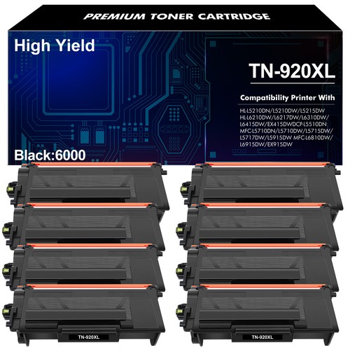 8PK TN920 Toner Compatible With Brother TN920 XL MFC-L6915DW EX915DW HL ...