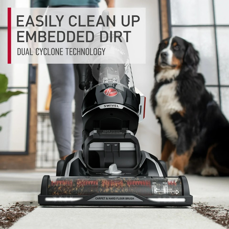 Hoover Power Drive Swivel XL Pet Bagless Upright Vacuum Cleaner ...