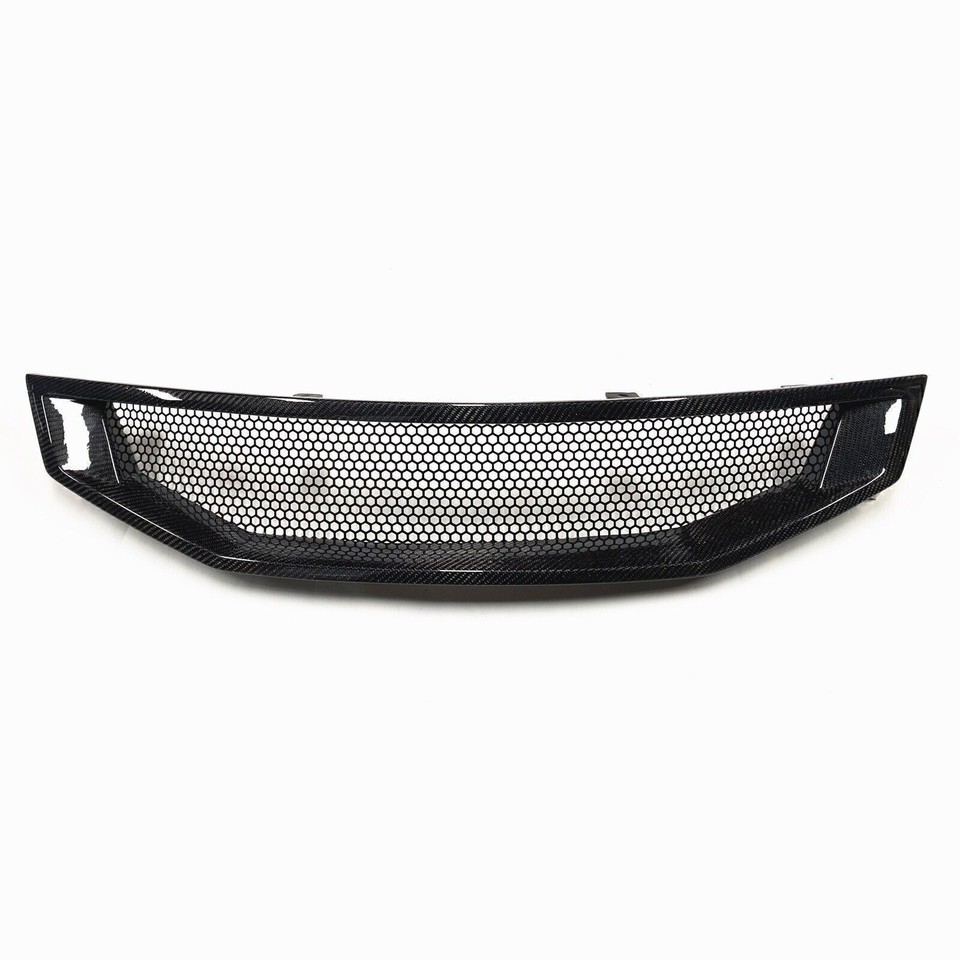 1x Car Front Bumper Grille Mesh For Honda Accord 2008-2010 Black Carbon ...