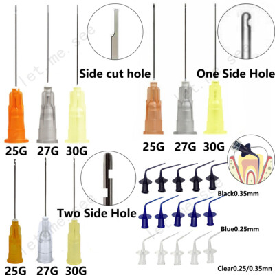 New Syringe Dental Disposable Irrigation Needle Syringes Tips 25G/27G ...