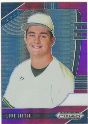 LUKE LITTLE RC 2020 Panini Prizm Draft Picks Hyper Red and Purple #117 ...