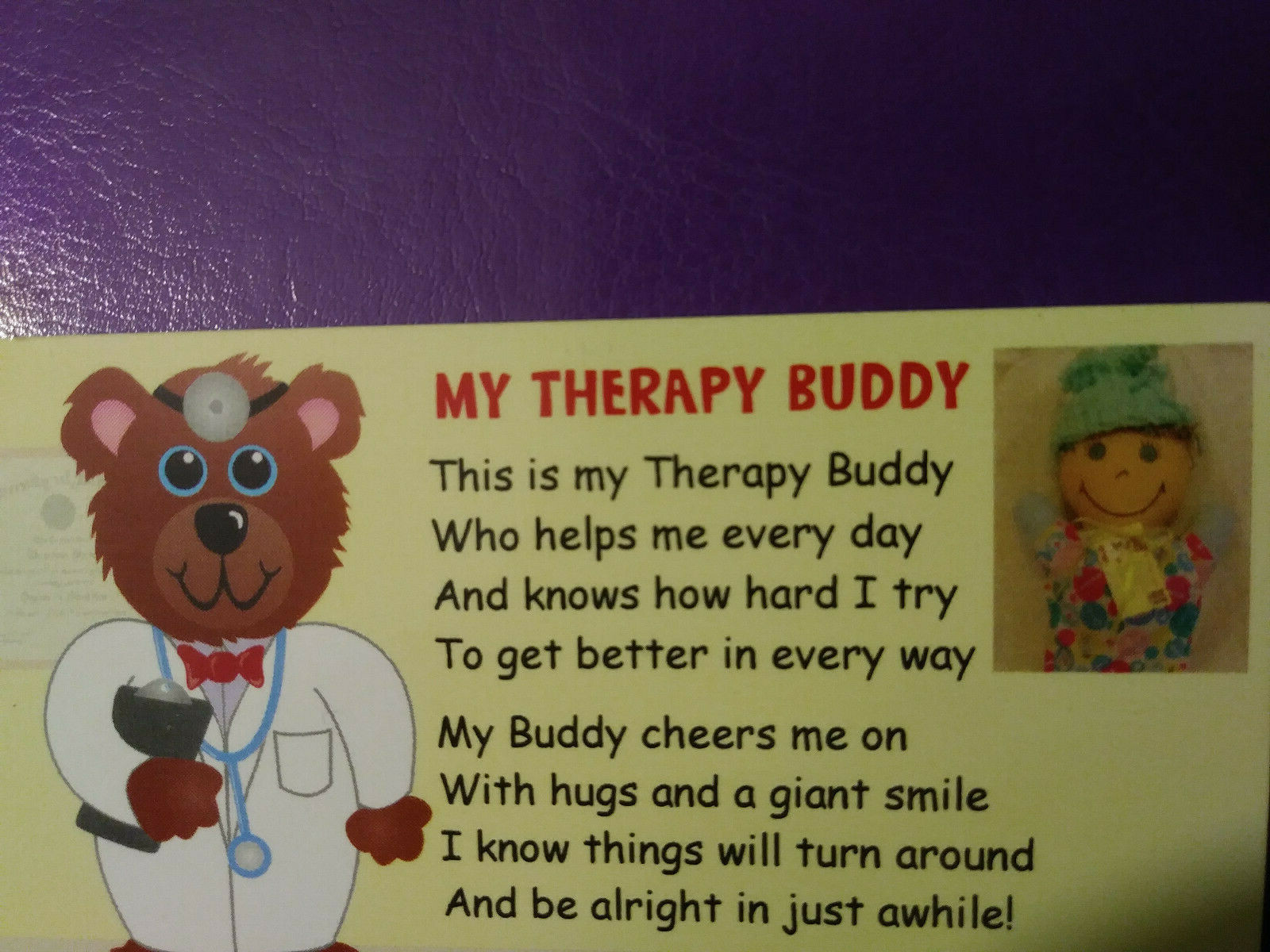 THERAPY BUDDY-These days everyone needs one! Great for Rehab-P.T. -ALL ...