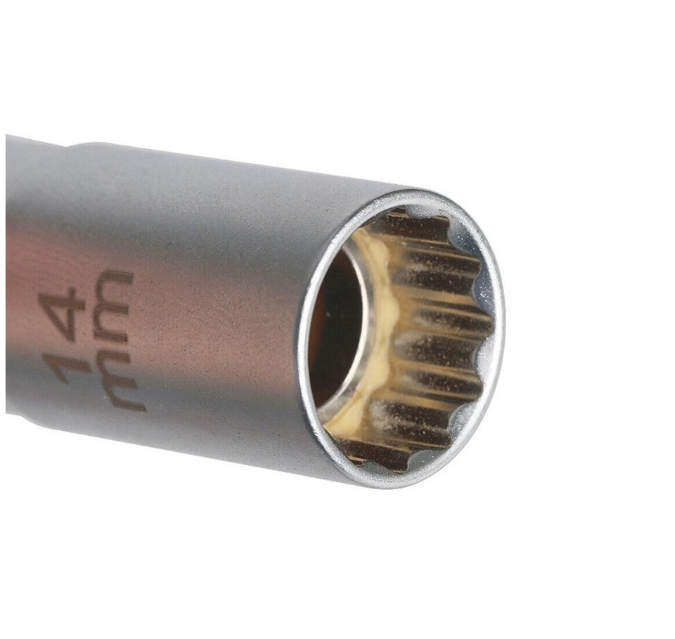 1*14mm Magnetic Thin Wall Wobble Spark Plug Socket Sleeve Removal Tool ...