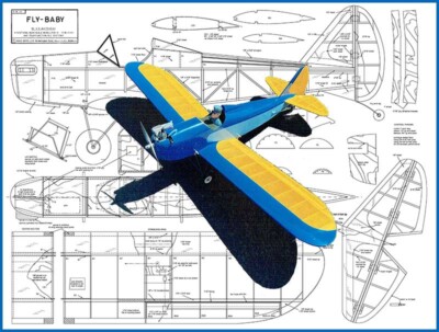 Model Airplane Plans (RC): FLY BABY 51½" for .10-.15 by Gordon ...