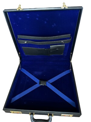 Masonic Regalia Apron Hard Case Briefcase MM or WM Mason Size Leather ...