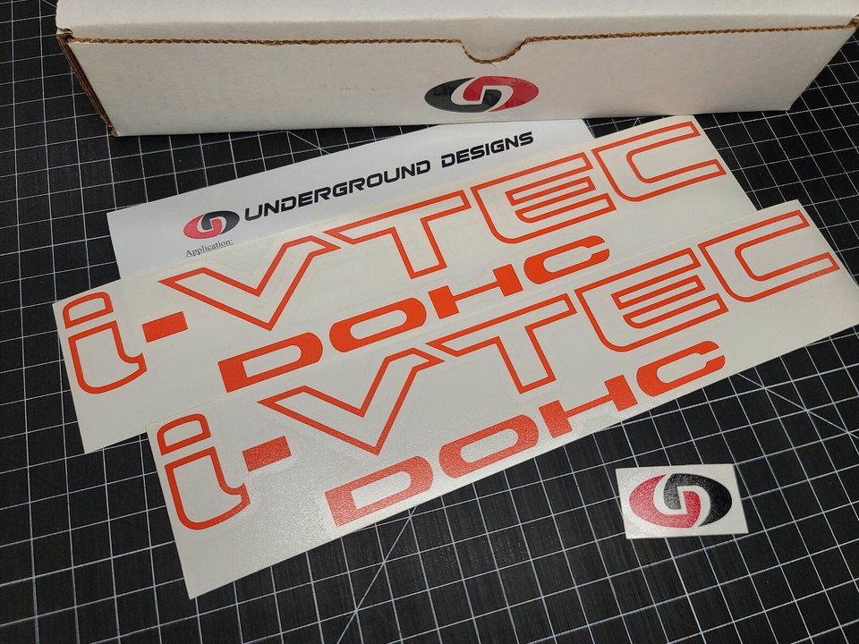 I-VTEC DOHC Decals (2pk) I Vtec Engine Racing Stickers for Honda Civic ...
