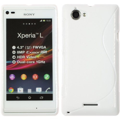 Silicone Case for Sony Xperia L White S-Style + 2 Screen Protectors 4250739512152 | eBay