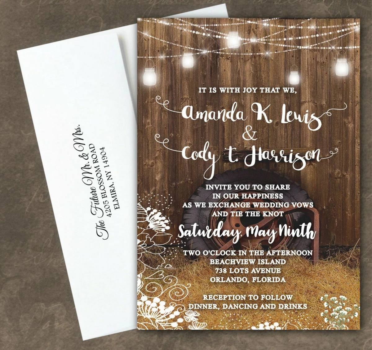 Rustic Wedding Invitation Templates