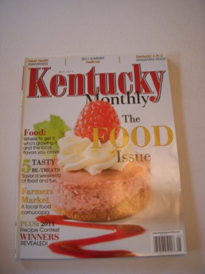 KENTUCKY MONTHLY Magazine, MAY 2011, FOOD ISSUE, SASSAFRAS RIDGE ...
