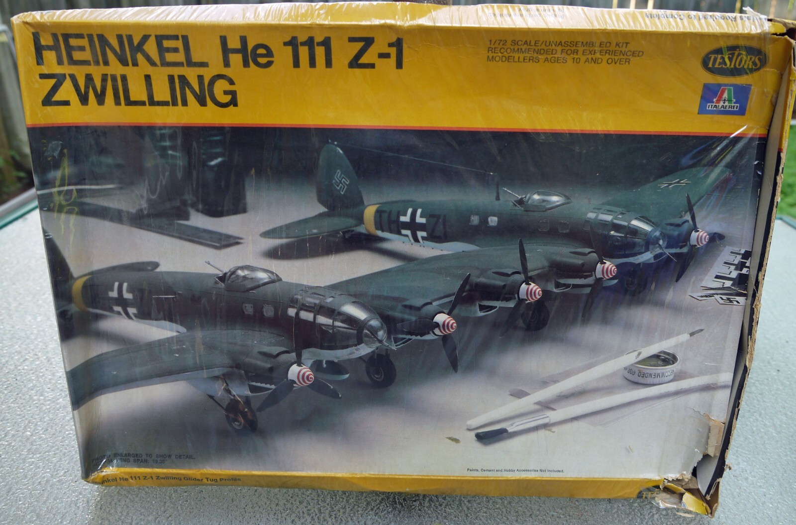Testors Italeri 1/72 Heinkel He 111 Z-1 Zwilling #867 1979 SEALED US ...