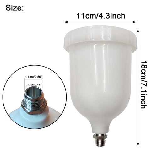 Paint Sprayer Cup,600ml HVLP Paint Spray Cups Pot Fit for Dv1 GTI TT ...