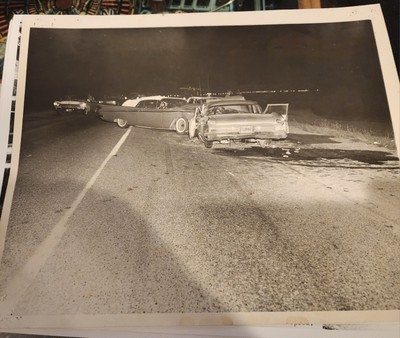 1959 Buick Convertible Crash Photos Washington State 3 Photos 8x10 | eBay