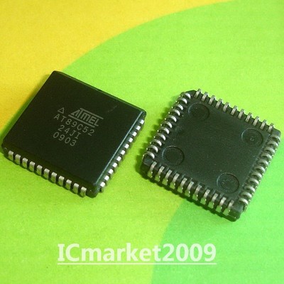 2 PCS AT89C52-24JI PLCC-44 AT89C52 8-Bit Microcontroller with 8K Bytes ...