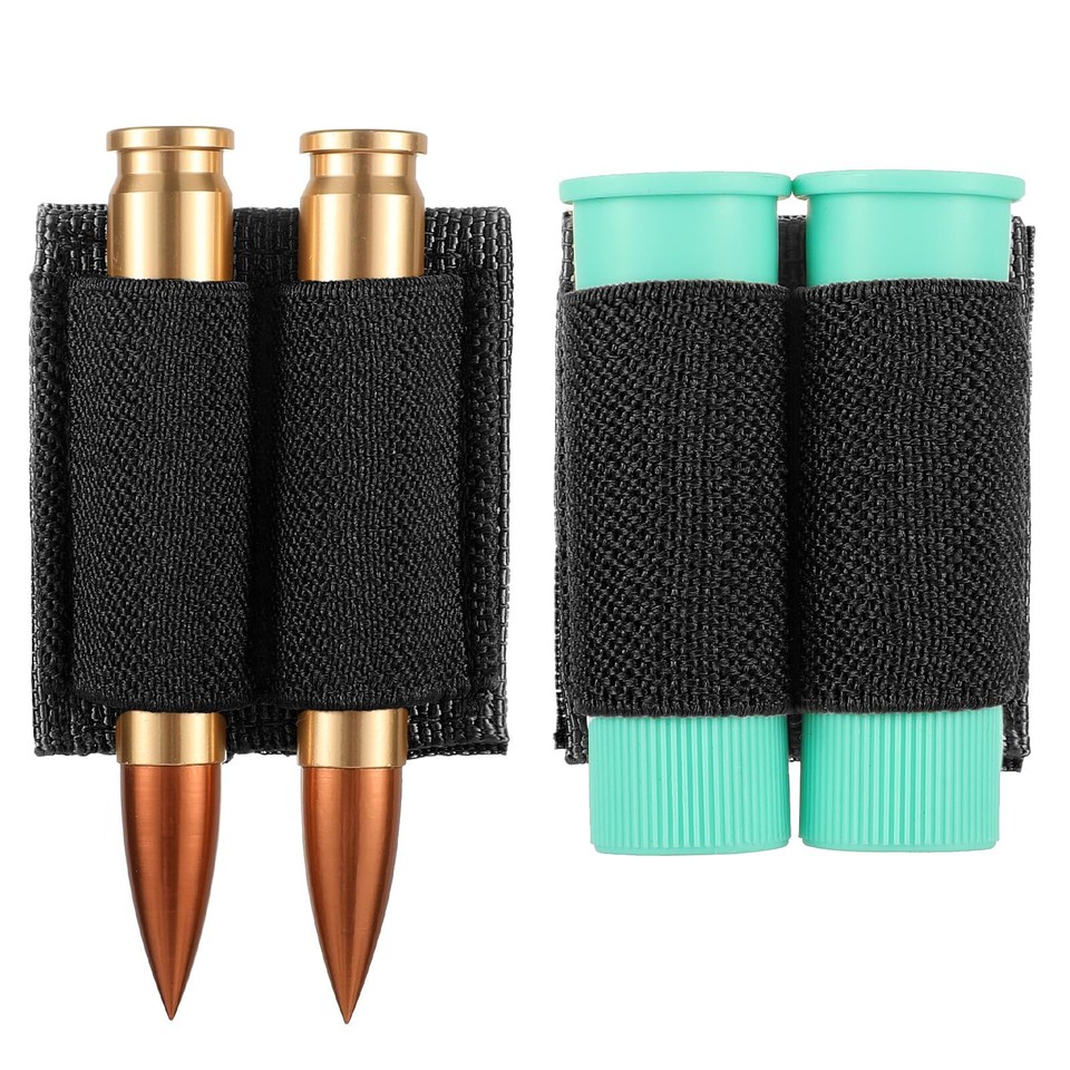 2PCS 2 Round Bullet Holder for Rifle Ammo Holder Bullet Keeper with ...