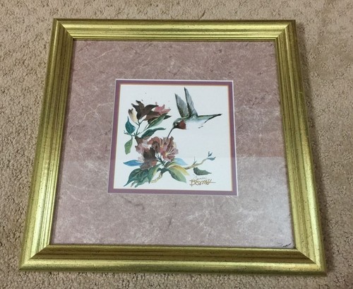 B. Sumrall "Hummingbird" Lithograph-Signed/Matted/Framed-12x12 | eBay