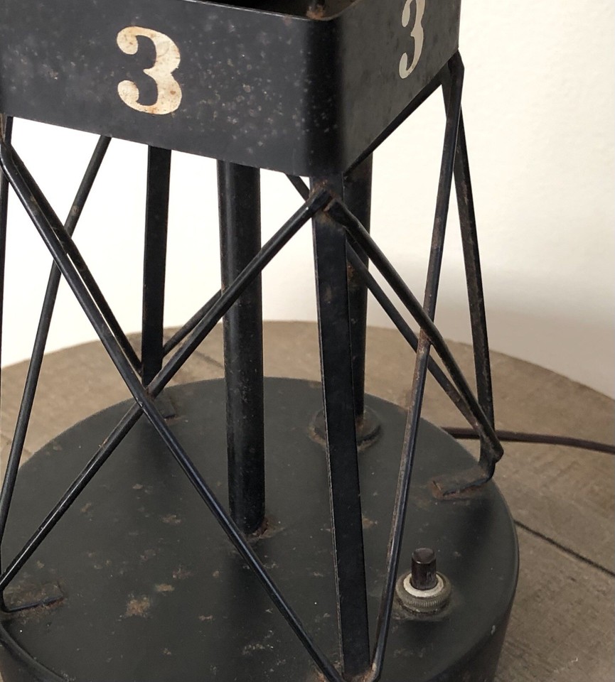 RARE 1940s Antique Buoy Channel Marker Nautical Lamp w/Flashing Red ...