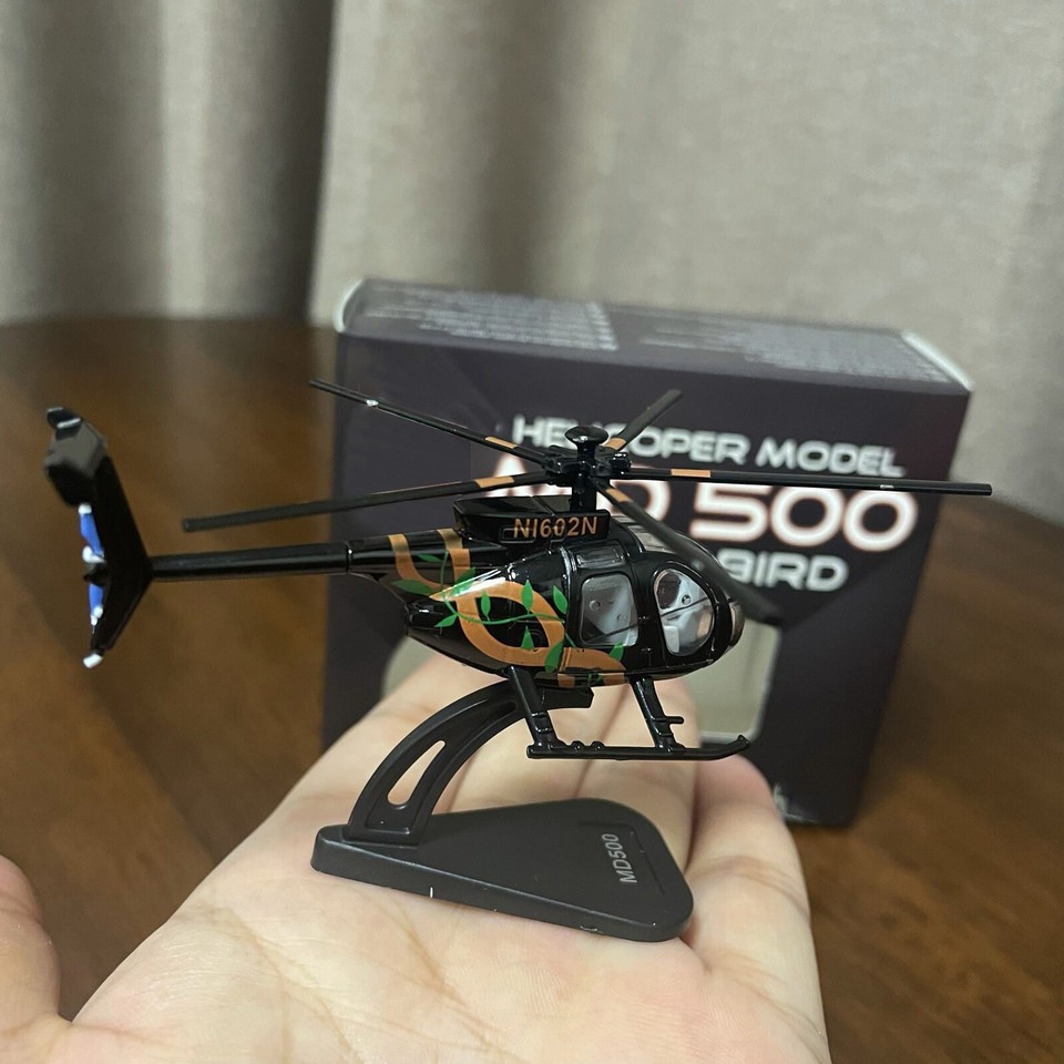 7.4cm Diecast Alloy 1/100 Scale USA Bird MD500 Helicopter Model Toy ...