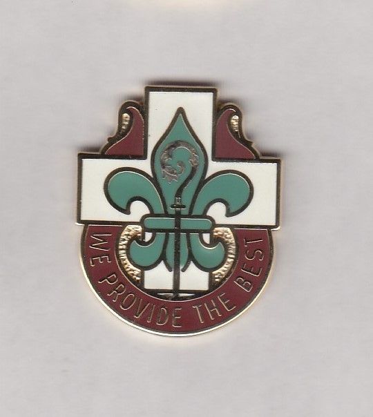 US ARMY MEDDAC FORT POLK, LOUISIANA Medical crest DUI badge ~1" c/b V ...