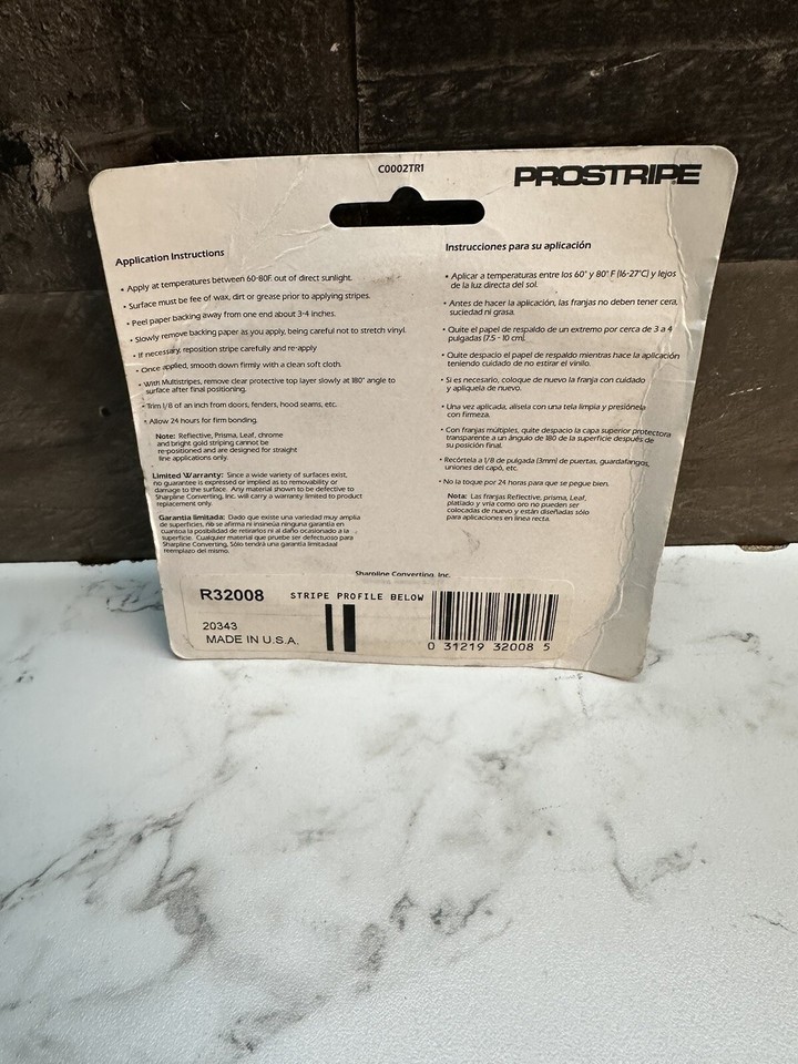 Prostripe (R32008) Pro Grade Vinyl Multistripe 40 ft x 5/16 in Dual ...