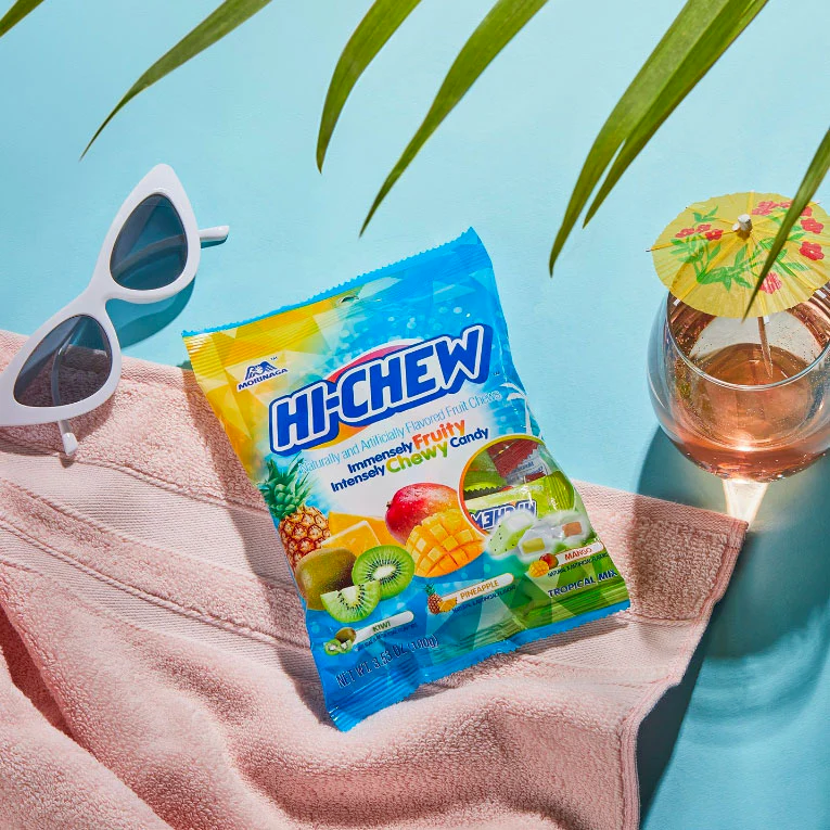 HI-CHEW Tropical Mix Kiwi, Pineapple & Mango Fruit & Chewy Bulk Candy ...