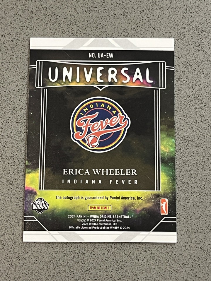2024 Origins WNBA Erica Wheeler Autograph Universal Indiana Fever | eBay