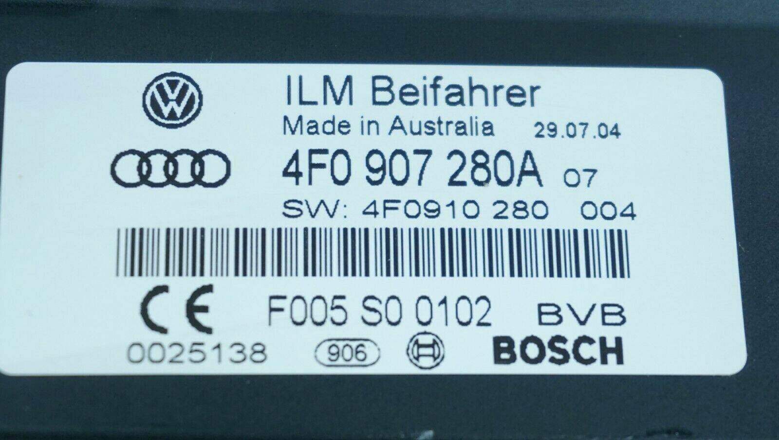 2005 AUDI A6 C6 SEDAN ILM ONBOARD POWER SUPPLY COMPUTER CONTROL MODULE ...