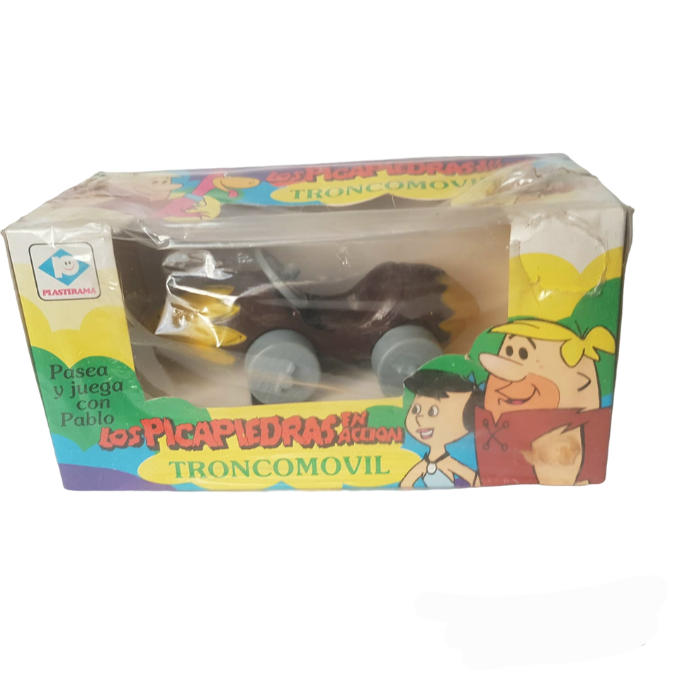 Vintage 80’s Flintstones Barney Rubble Buggy Car FLINTMOBILE Toy Box ...