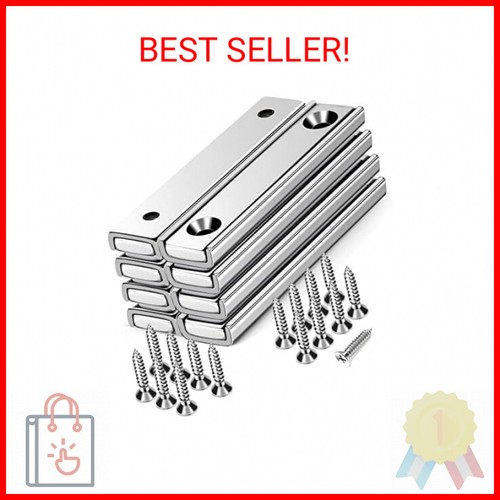 Strong Neodymium Rectangular Pot Magnets with Counter Bore, Countersunk ...