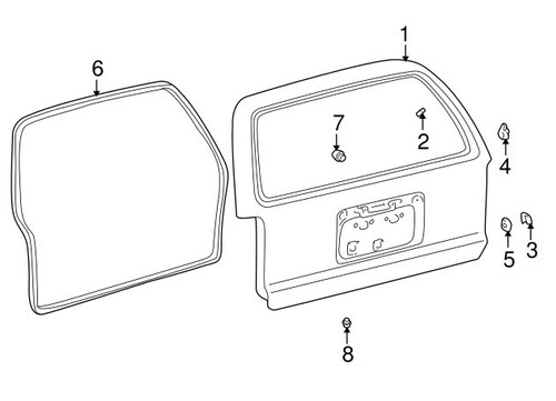 Toyota Genuine OEM 67881-35020 Back Door Hatch Weatherstrip Seal | eBay