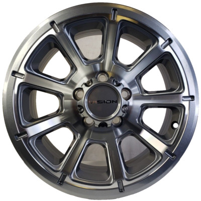 Vision Wheel 353 Turbine Trailer RIM 14X5.5 5x4.50 0mm Gum Metal ...