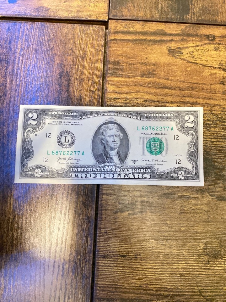 2 dollar bill 2017 series a, rare latter | eBay