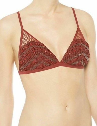 La Perla Calypso Collection 34B Beaded Triangle Bra Ruby Red $614 | eBay