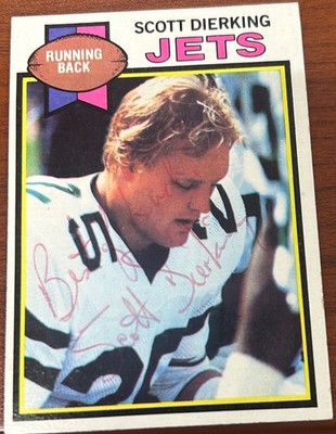 1979 Topps SCOTT DIERKING #362 🔥 Jets 🏈 GORGEOUS Autograph 🔥 Auto 🏈 | eBay