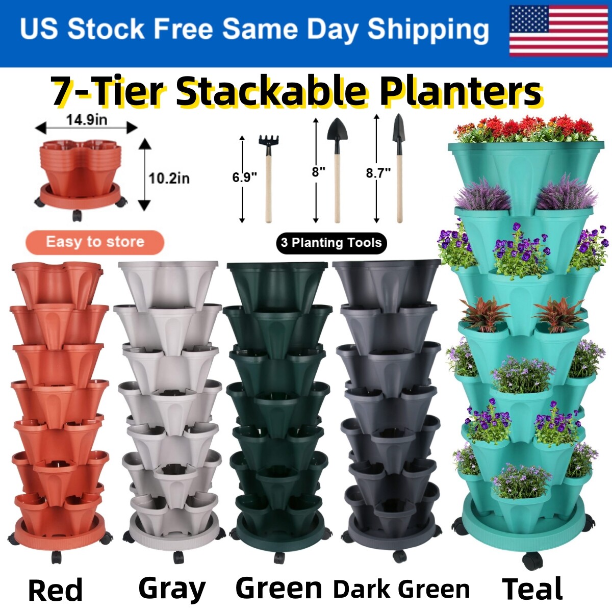 Stacking Planters Container Gardening What To Grow In Stackable