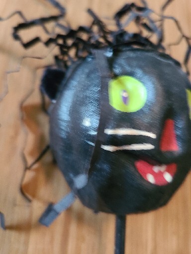 RARE Seasons Gone By JHP Artist Signed Paper Mache Cat On Stick In ...