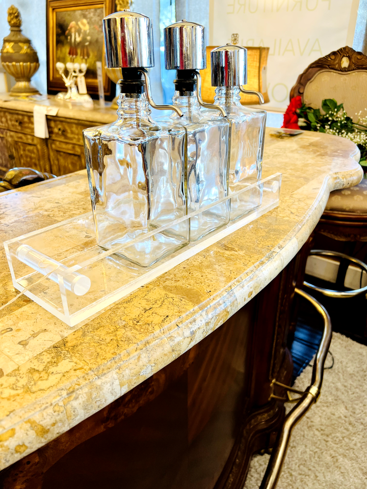 AICO by Michael Amini Cortina bar with marble top | eBay