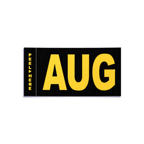 AUGUST - California License Plate - Legacy Black Yellow Month Sticker ...